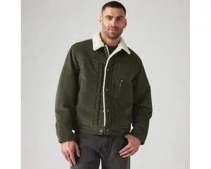 LEVI'S Type I Sherpa Lined Jacket - Forest Night