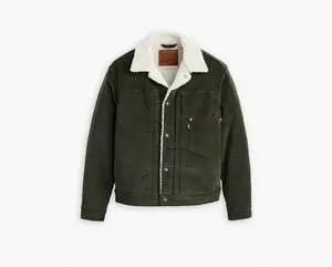 LEVI'S Type I Sherpa Lined Jacket - Forest Night