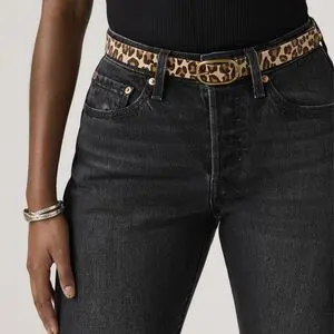 LEVI'S Charlie Leather Belt - Leopard Leopard