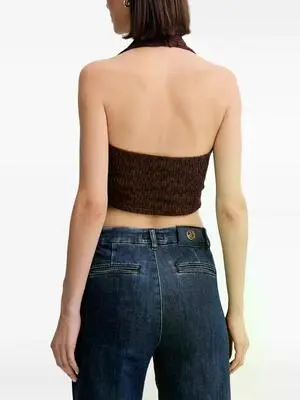 Guess Sleeveless V-neck Cropped Top