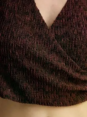 Guess Sleeveless V-neck Cropped Top