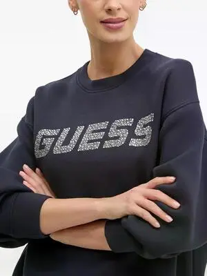 Guess Embellished Logo Sweatshirt - Blue