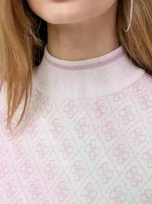 Guess Patterned Mock-neck Top