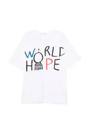 Comme Des Garçons Graphic-print Cotton T-shirt - White