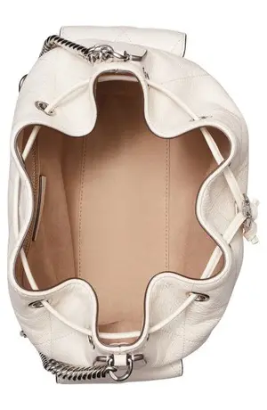 Tory Burch Charlie Quilted Leather Drawstring Shoulder Bag
