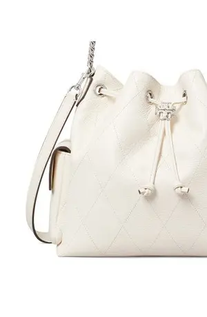 Tory Burch Charlie Quilted Leather Drawstring Shoulder Bag