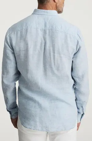 34 Heritage Linen Button-up Shirt - Blue