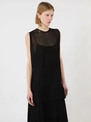 Max Mara Long Viscose Jersey Dress - Black