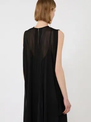 Max Mara Long Viscose Jersey Dress - Black