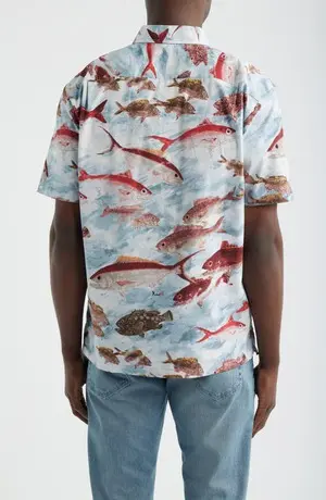 KAHALA Micah's Catch Short Sleeve Button-down Shirt