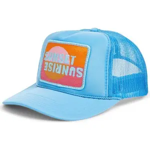 FRIDAY FEELIN’ Sunset Sunrise Trucker Hat - Blue