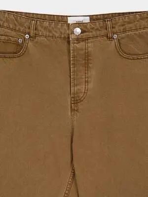 AMI Paris Wide-leg Cotton Jeans - Brown