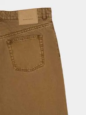 AMI Paris Wide-leg Cotton Jeans - Brown