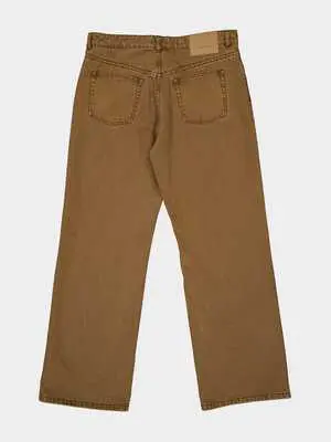 AMI Paris Wide-leg Cotton Jeans - Brown