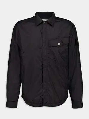 Stone Island Long-sleeve Button-down Collar Jacket - Black