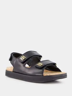 Givenchy Leather 4g Sandals - Black