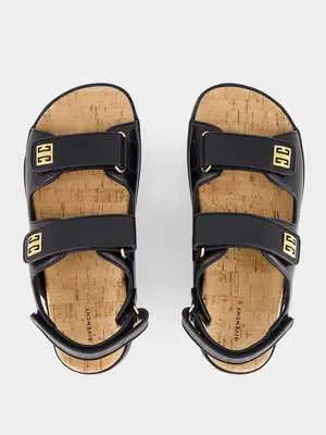Givenchy Leather 4g Sandals - Black