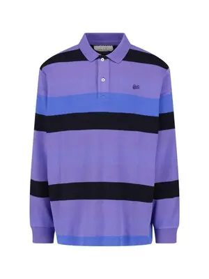 DUNST Striped Polo - Purple