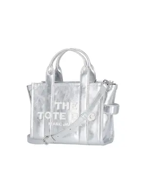 Marc Jacobs Small Metallic Leather Tote Bag - Silver