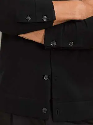 REISS Forbes Merino Wool Button-through Cardigan - Black