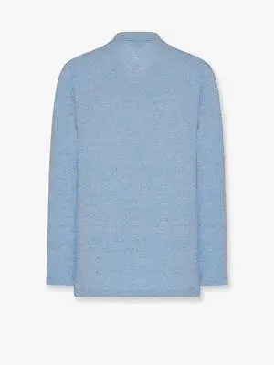 THE ROW Niosa Cotton And Linen Polo - Blue
