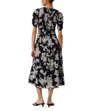 Whistles Shadow Floral Avery Dress - Navy/multi