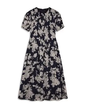 Whistles Shadow Floral Avery Dress - Navy/multi