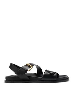 Whistles Asymmetric Detail Sandals - Black