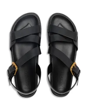 Whistles Asymmetric Detail Sandals - Black