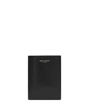 Saint Laurent Paris Credit Card Wallet - Black