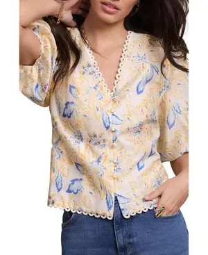 Mint Velvet Floral Puff Sleeve Blouse