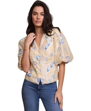 Mint Velvet Floral Puff Sleeve Blouse