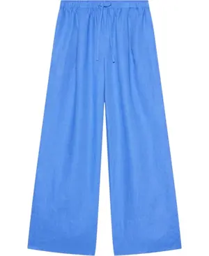 Mint Velvet Linen Wide Leg Trousers - Blue