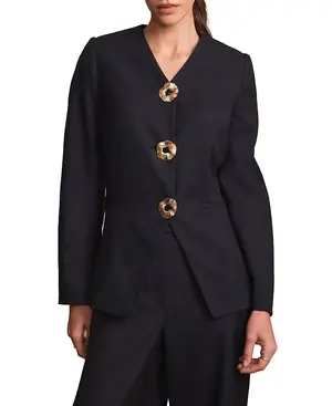 Mint Velvet Wool Blend Sculpted Jacket