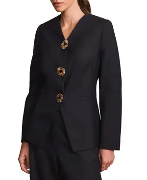 Mint Velvet Wool Blend Sculpted Jacket