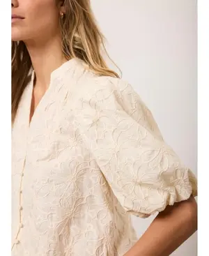 Mint Velvet Cotton Textured Floral Top