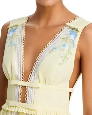SELF-PORTRAIT Floral Midi Dress