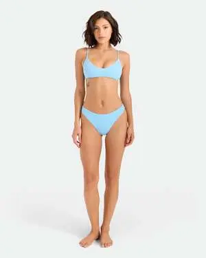 Volcom Simply Seamless Midrise Skimpy Bikini Bottom - Cloud Blue