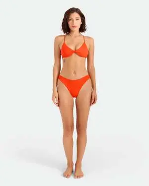 Volcom V-neck Twist Bralette Bikini Top - Black
