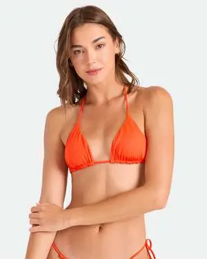 Volcom Simply Seamless Triangle Bikini Top Black