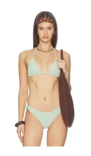 Frankies Bikinis Frankies Bikinis Nick Ribbed Bikini Top Minty