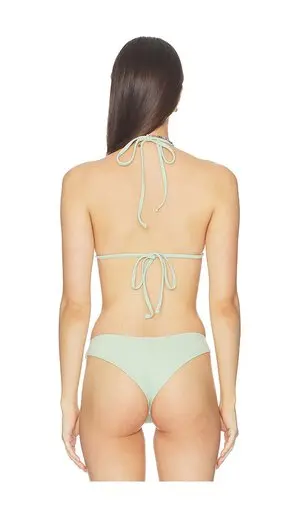 Frankies Bikinis Nick Ribbed Bikini Top - Minty