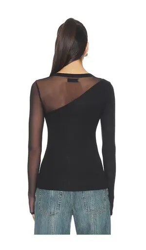 Michael Lauren Solita Long Sleeve Asymmetrical Top