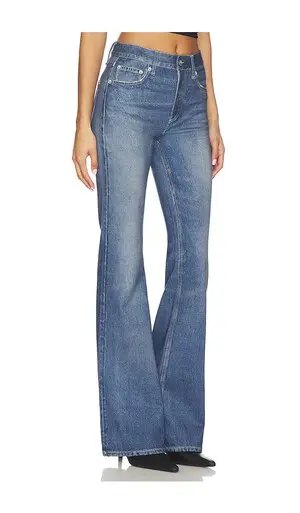 Rag & Bone Rb Miramar Ponte Dahlia Mid Rise Flare Jeans - Cosmo