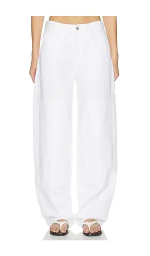 Cult Gaia White Silk Cargo Pants