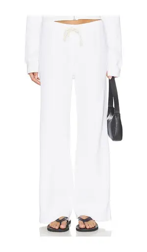 PERFECTWHITETEE Waffle Pants - White
