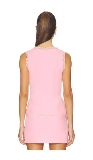MORE TO COME Monica Sleeveless Top With Lace Trim