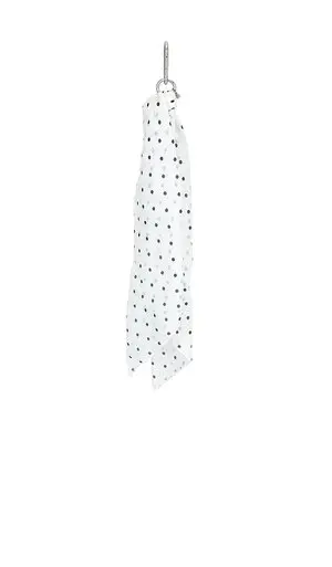 PETIT MOMENTS Polka Scarf Keychain - White