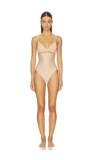 SKIMS Body High Waisted Thong In Tan - Clay
