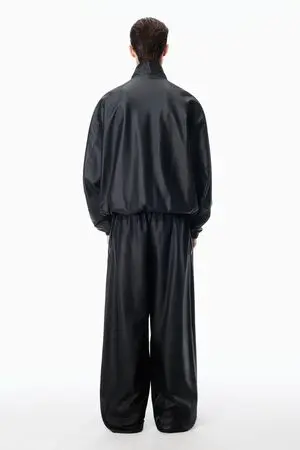 Alexander Wang Track Jacket In Bonded Leather